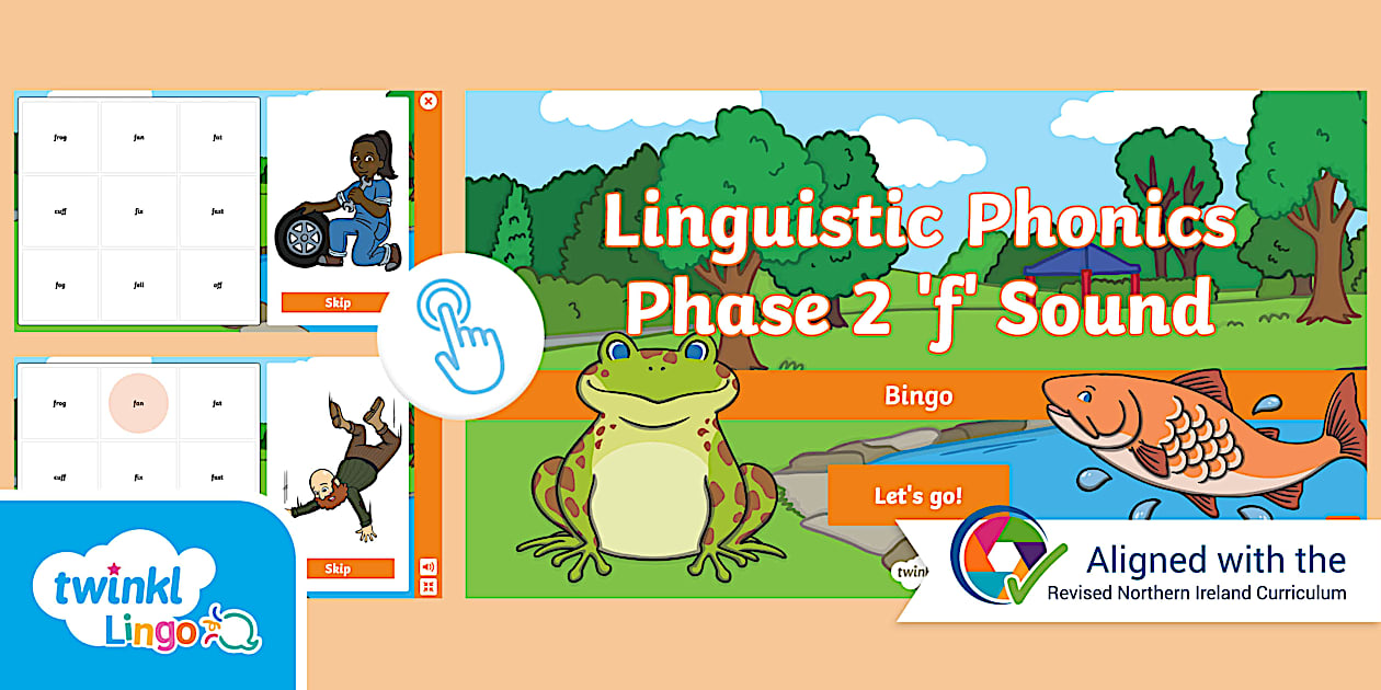 Linguistic Phonics Phase 2 'f' Sound Bingo Game