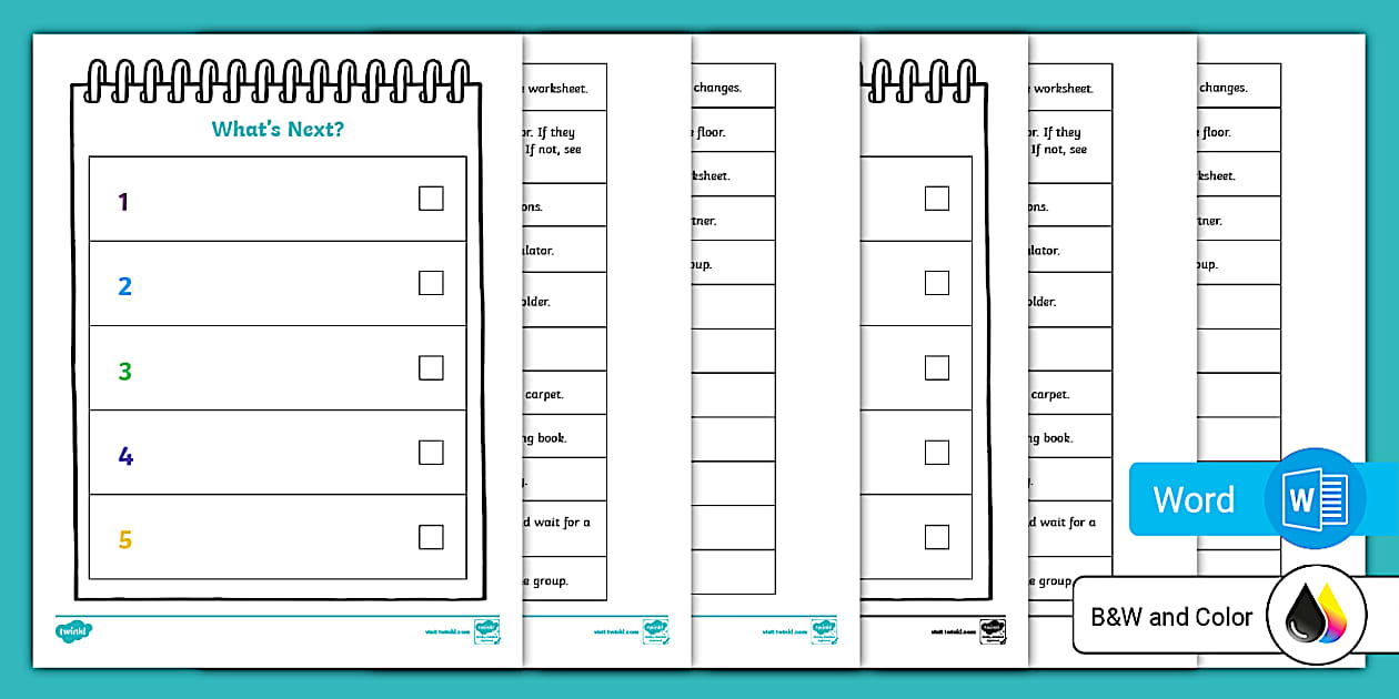 Editable What's Next? Desk Mat (teacher made) - Twinkl