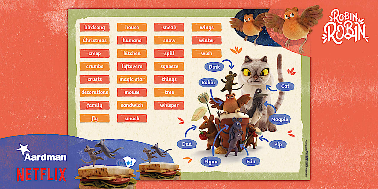 FREE! - Netflix: Robin Robin Word Mat Ages 5-7 - Twinkl