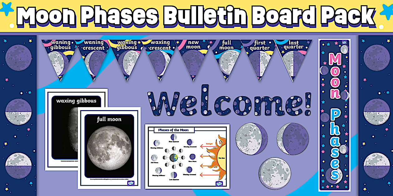 Moon Phases Bulletin Board Pack