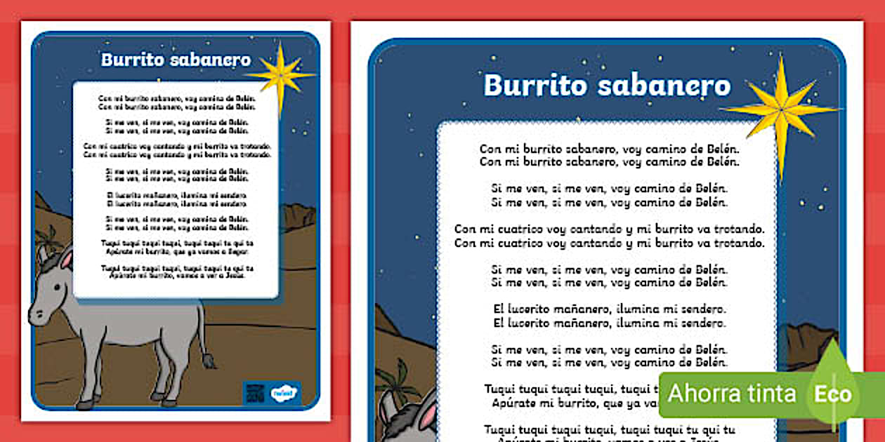 Villancico: Burrito sabanero (Teacher-Made) - Twinkl