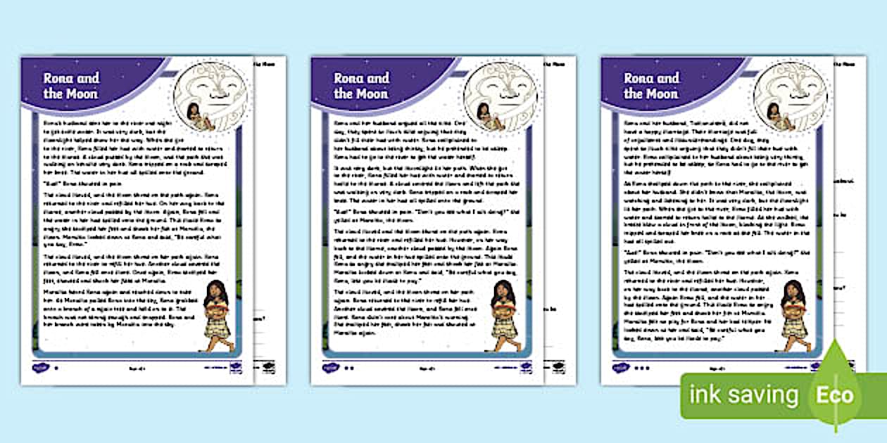 Rona and the Moon Differentiated Reading Comprehension