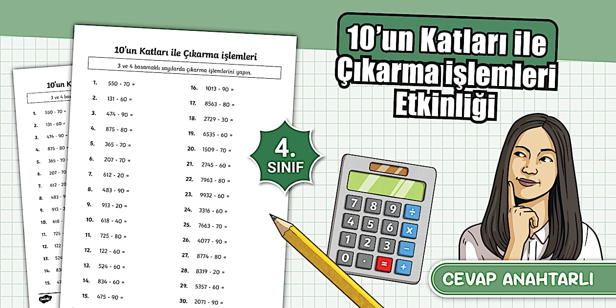 10'un Katları ile Çıkarma işlemleri Etkinliği