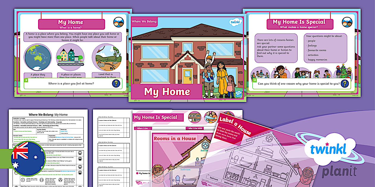 Foundation HASS Geography Where We Belong Lesson 1 My Home