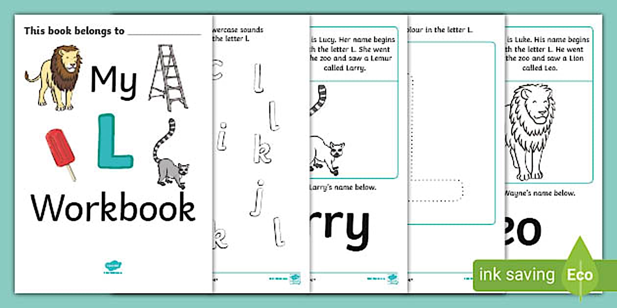 Editable My 'L' Workbook (professor feito) - Twinkl