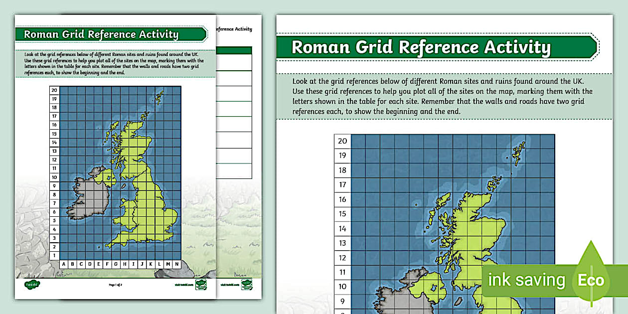 Roman Grid Reference Activity - Twinkl - KS2 (teacher made)