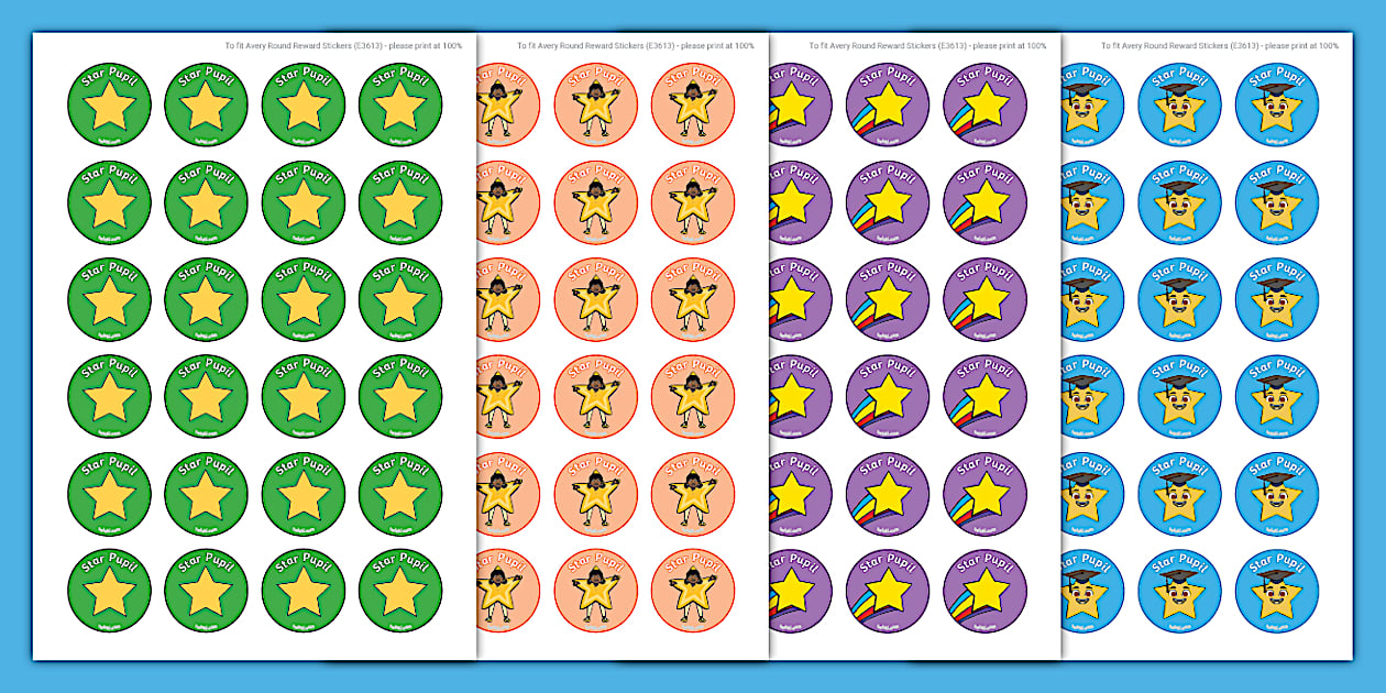 Star Pupil Reward Stickers (teacher made) - Twinkl