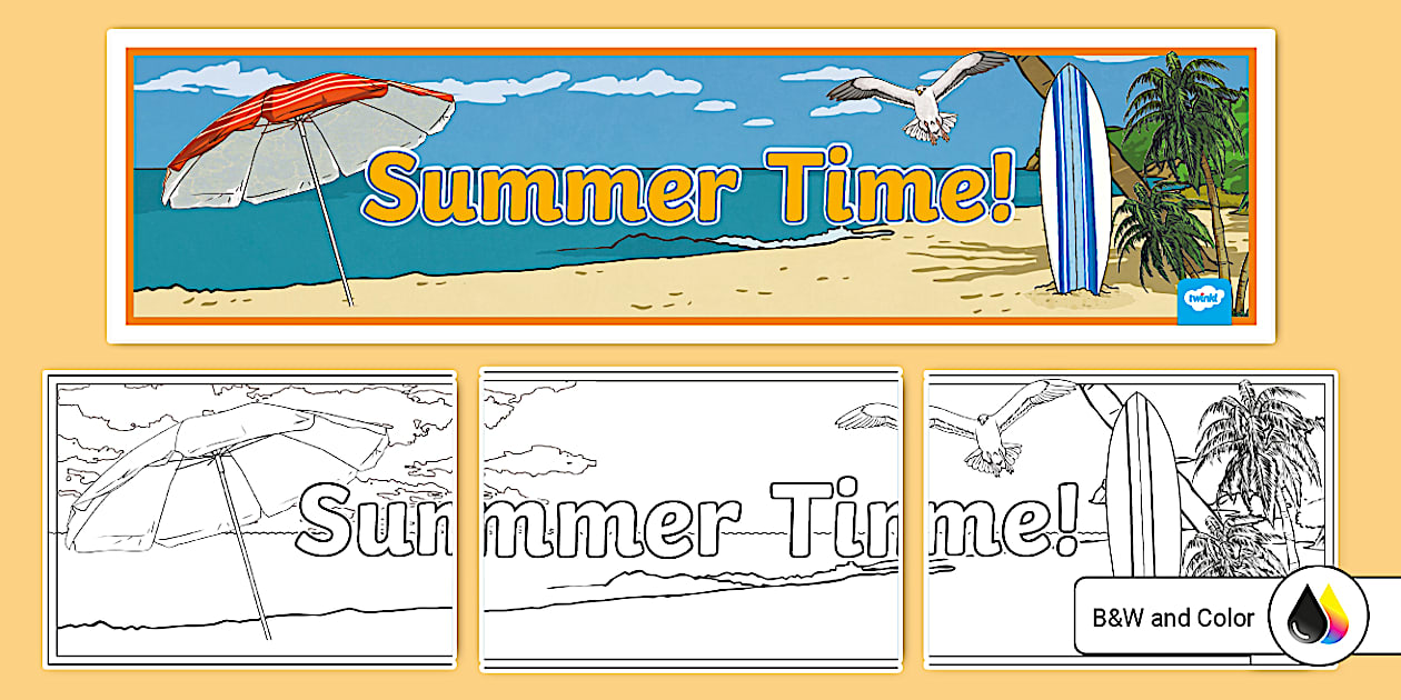 Summer Banner for Bulletin Board Displays | Twinkl USA