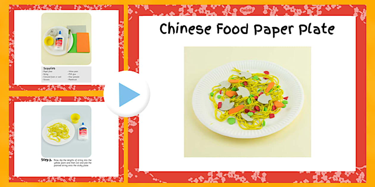 Chinese Food Paper Plate Craft Instructions PowerPoint