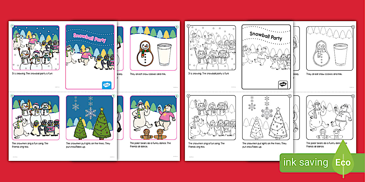 Winter Kindergarten Reading Activity | Emergent Reader
