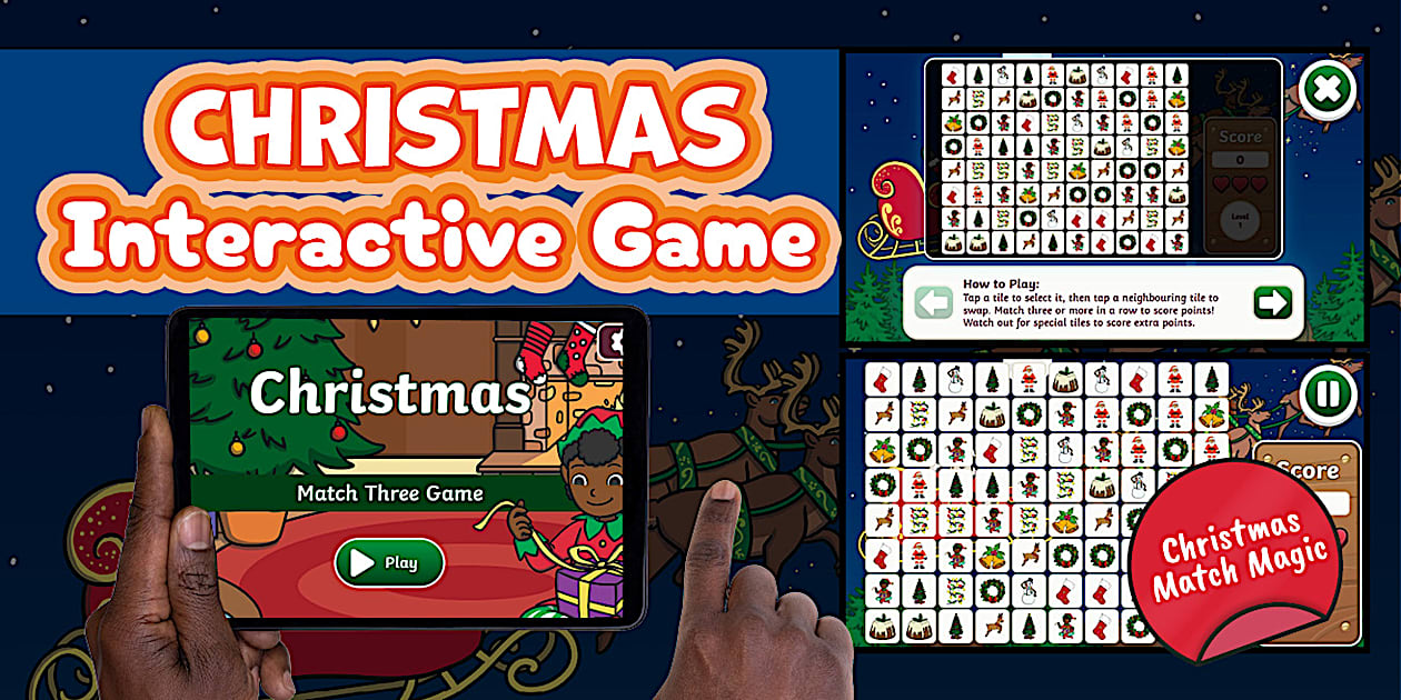 Christmas Match Three Game - Twinkl - KS1