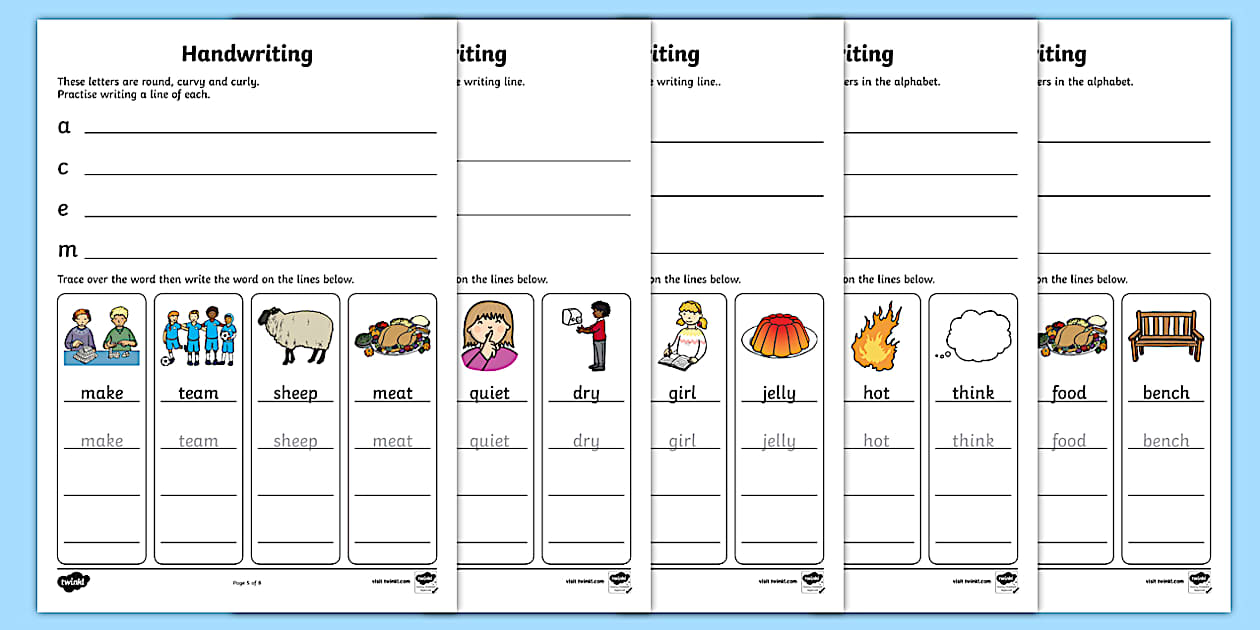 Editable Handwriting Letter Formation Worksheets - Twinkl