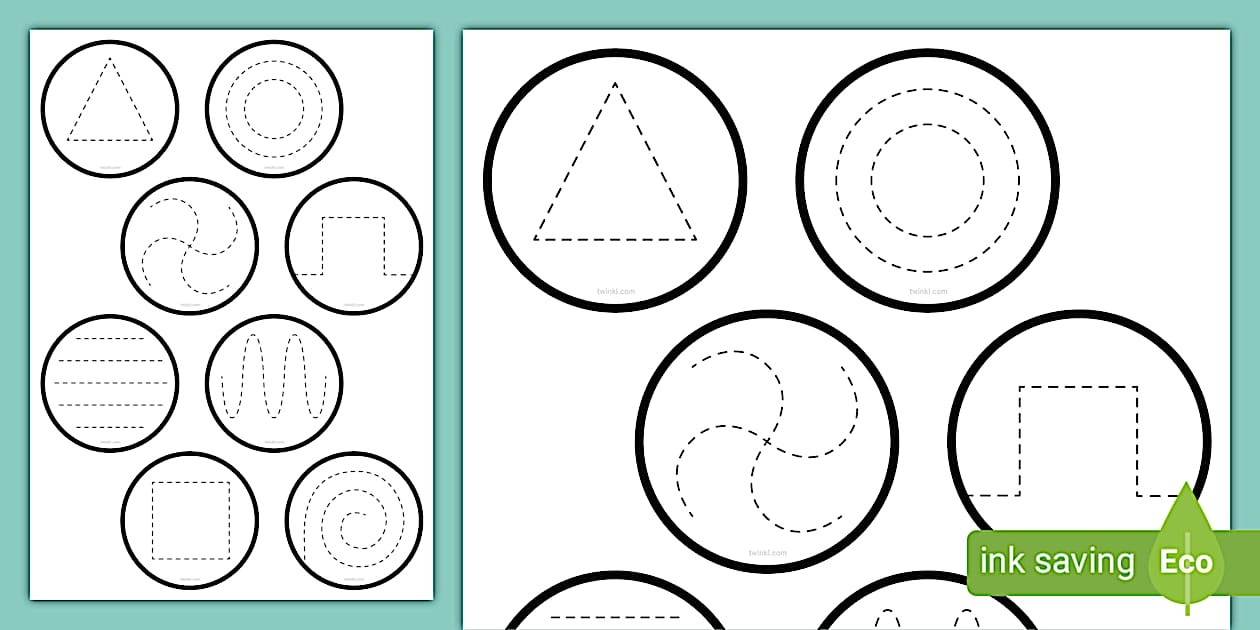 Circular Pencil Control Pattern Cards - Twinkl Resources