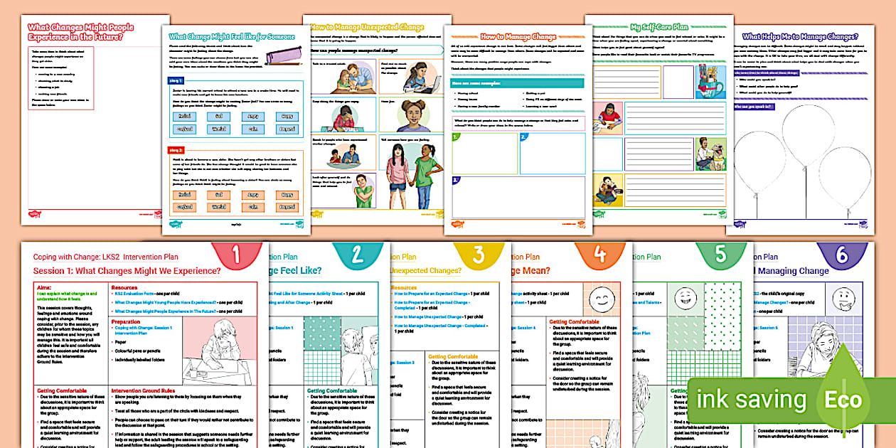 Coping with Change LKS2 SEMH Intervention Pack - Twinkl