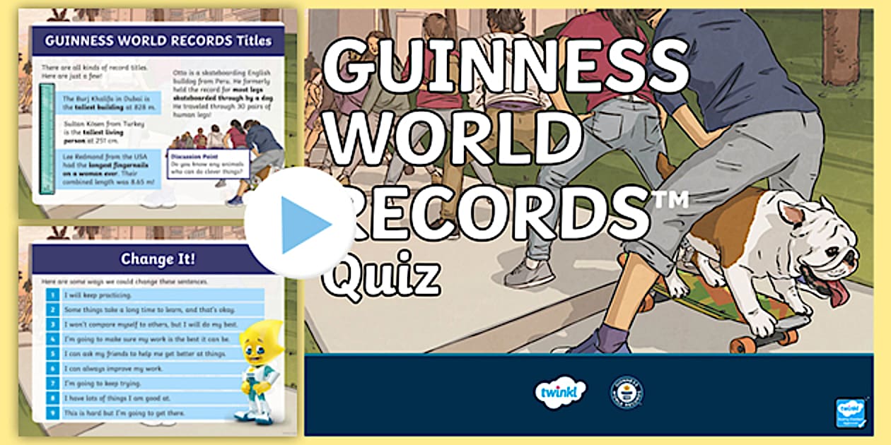 FREE! - Guinness World Records Classroom Quiz PowerPoint