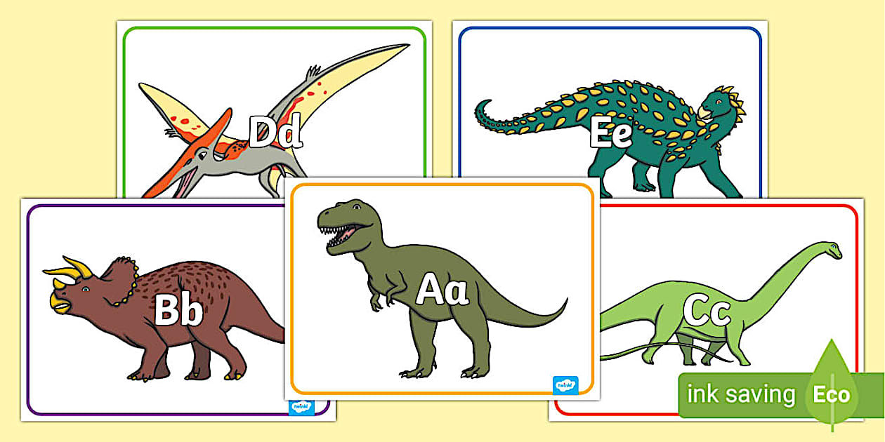 Editable A-Z Alphabet on Dinosaurs (teacher made) - Twinkl
