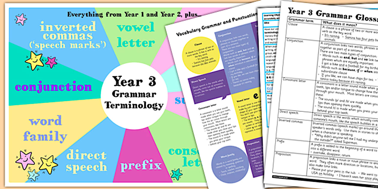 Use Understand Grammatical Terminology Appendix KS2 Y3 Ideas Pack