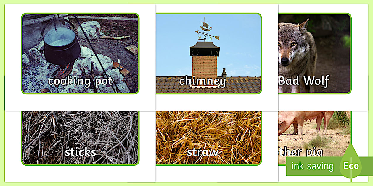 The Three Little Pigs Display Photos (teacher made) - Twinkl