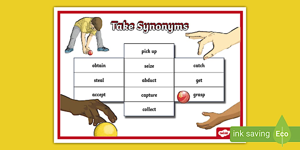 Take Synonyms Word Mat (Teacher-Made) - Twinkl
