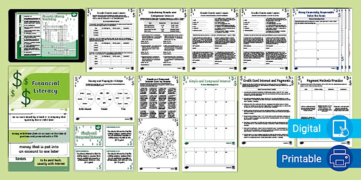 Financial Literacy Worksheets for Middle School | Twinkl USA