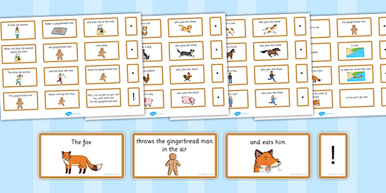 The Gingerbread Man | Sentence Structure Exercises - Twinkl