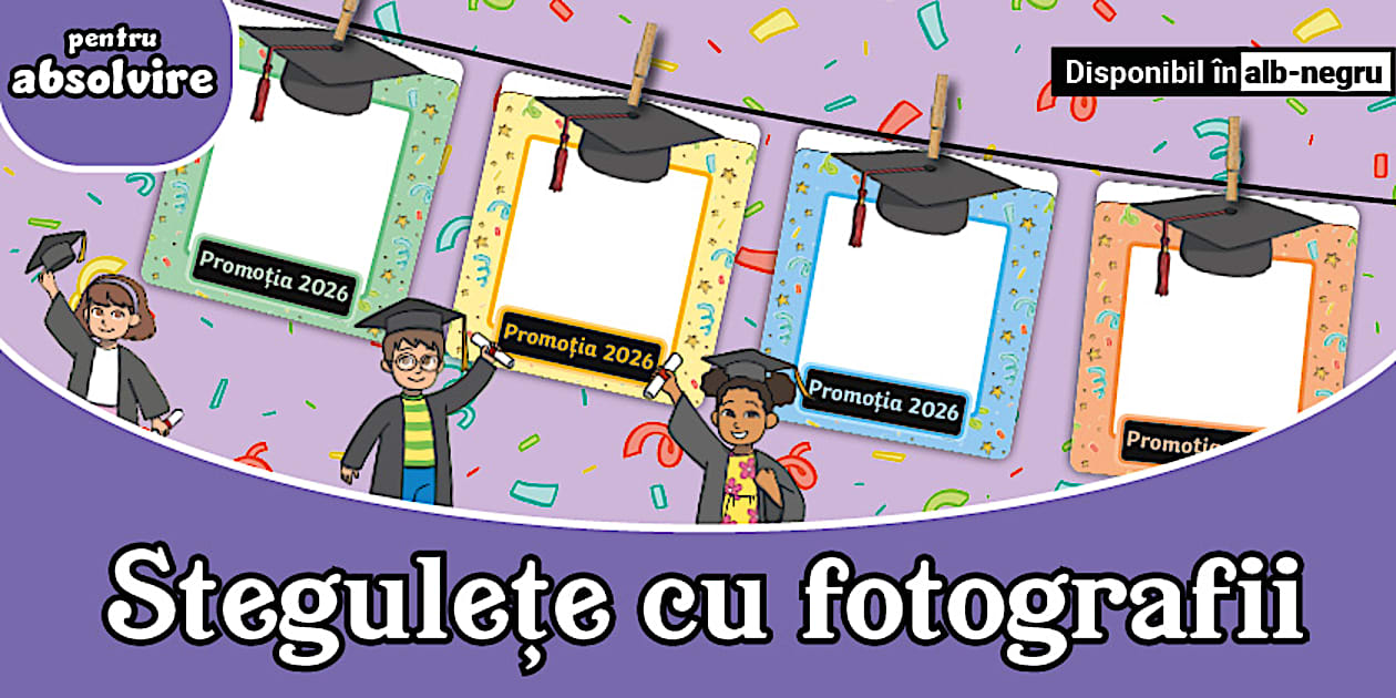 Stegulețe cu fotografii la absolvire