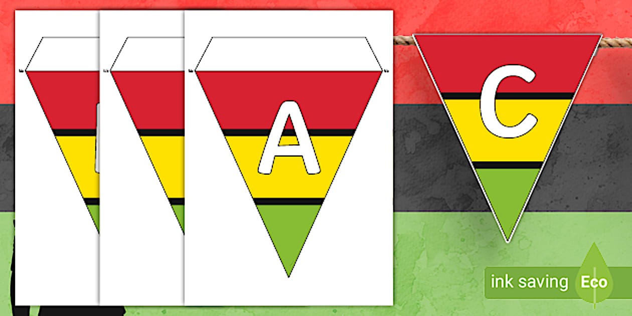 Editable Black History Month Display Bunting (teacher made)