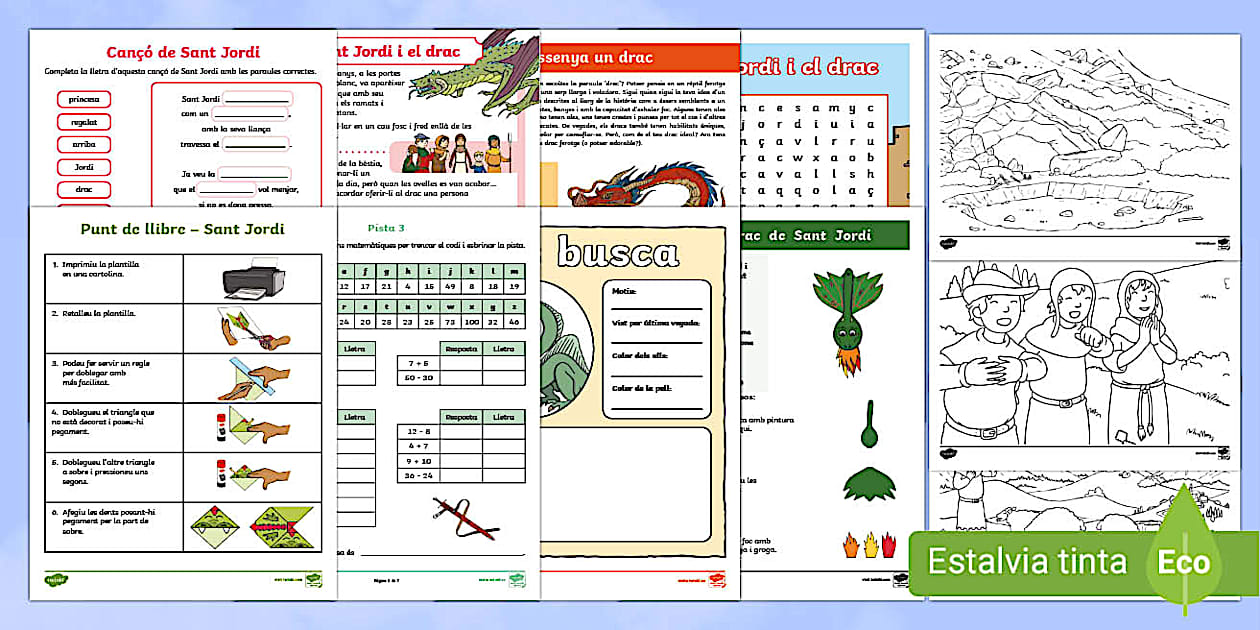 Paquet de recursos: Sant Jordi - Català (teacher made)