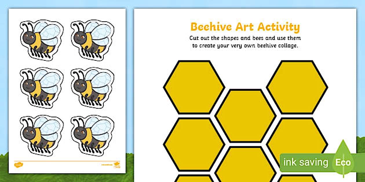 Beehive Art Activity (teacher made) - Twinkl