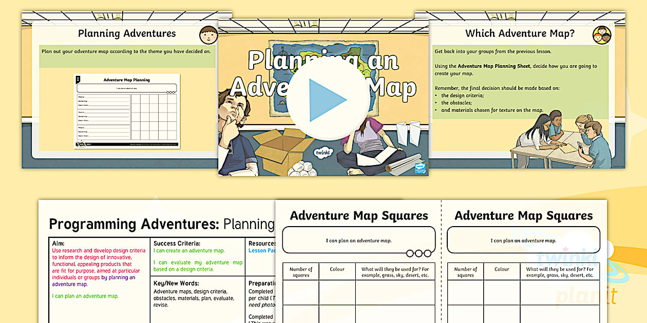 D&T: Programming Adventures: Planning an Adventure Map Upper KS2 Lesson 4