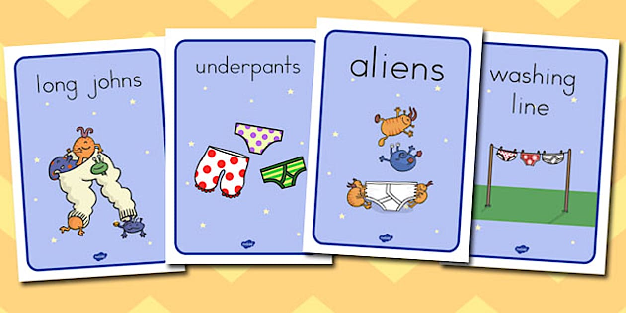 Display Posters to Support Teaching on Aliens Love Underpants