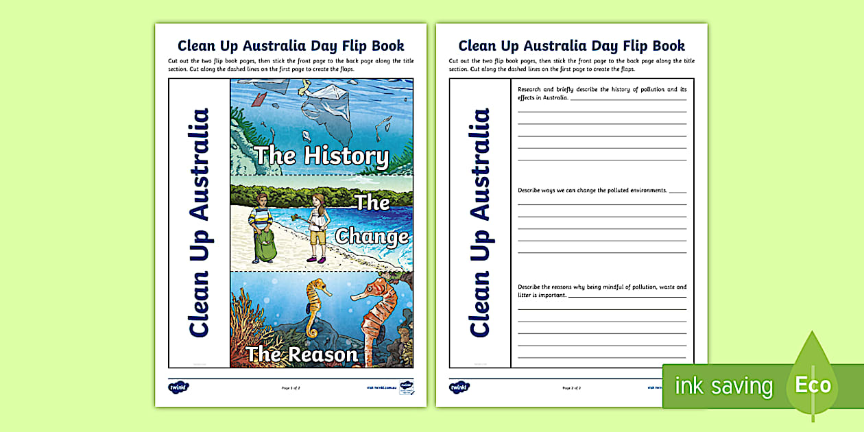 Clean Up Australia Day Flip Book