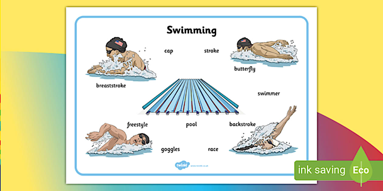 Editable Swimming Word Mat (Hecho por educadores) - Twinkl