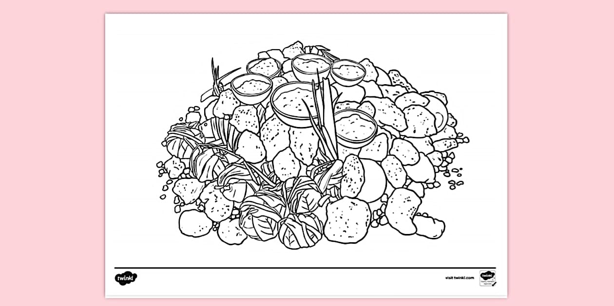 Umu Earth Oven Colouring | Colouring Sheets (teacher made)