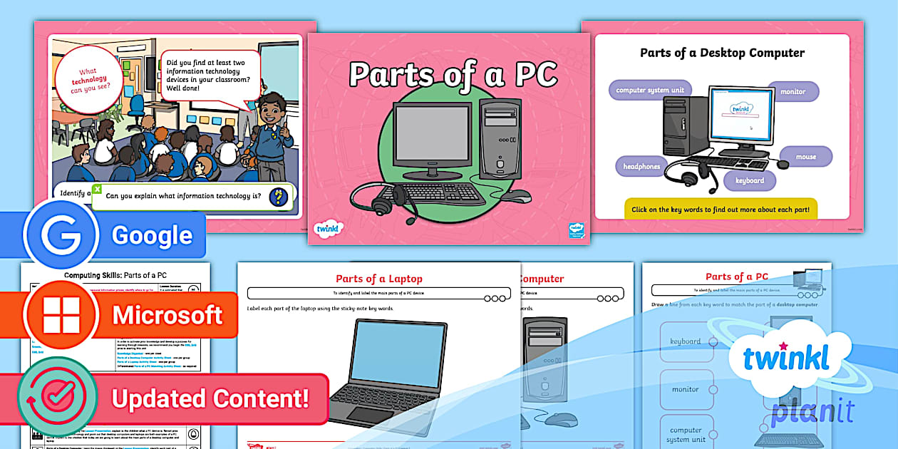 Computing: Computing Skills: Parts of a PC Year 1 Lesson 1