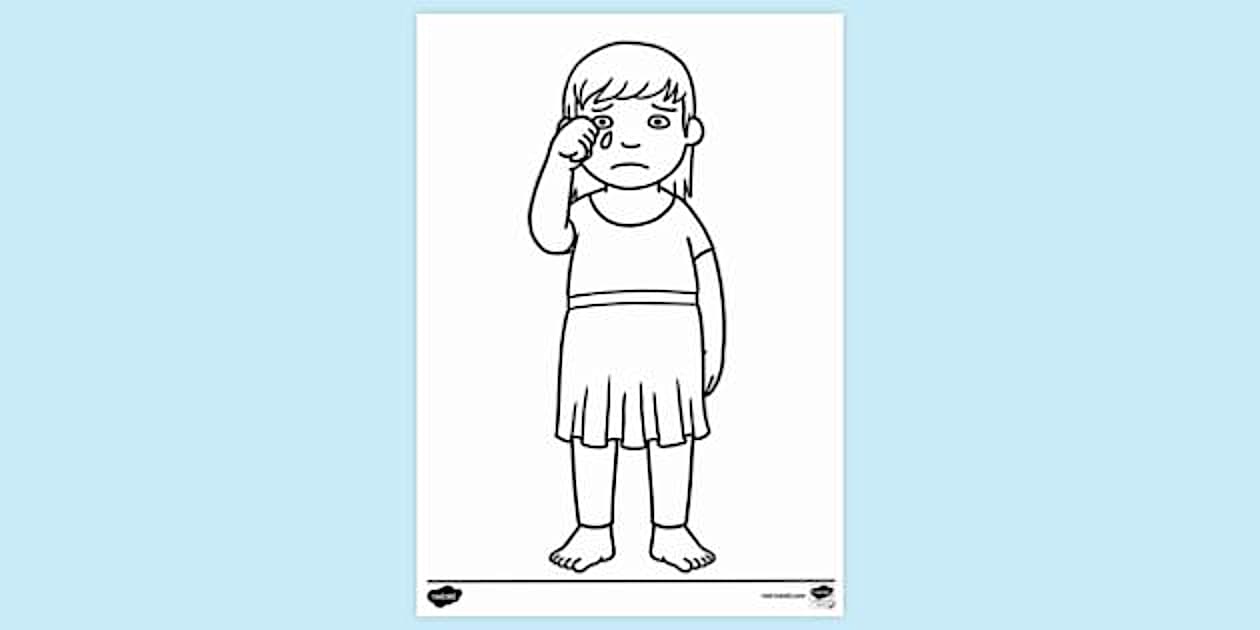 Sad Toddler Girl (teacher made) - Twinkl