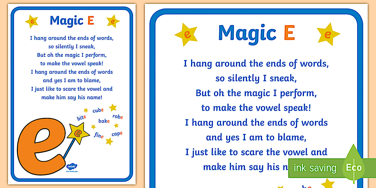 SA Magic E Display Poster (Hecho por educadores) - Twinkl