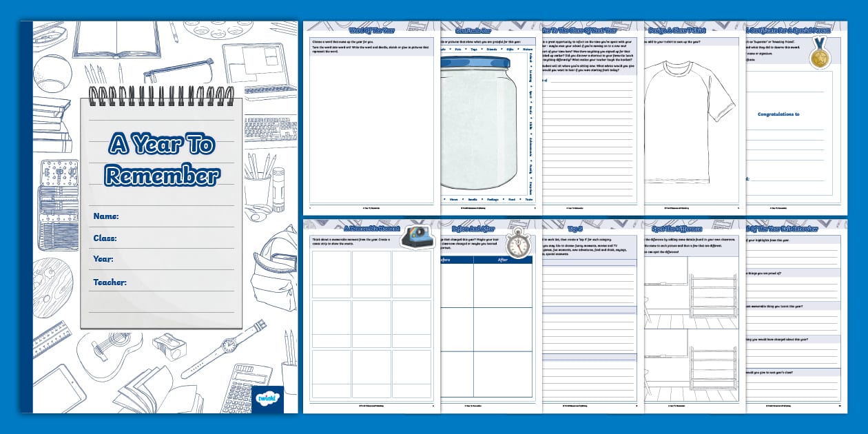A Year To Remember - End Of Year Activity Booklet - Twinkl