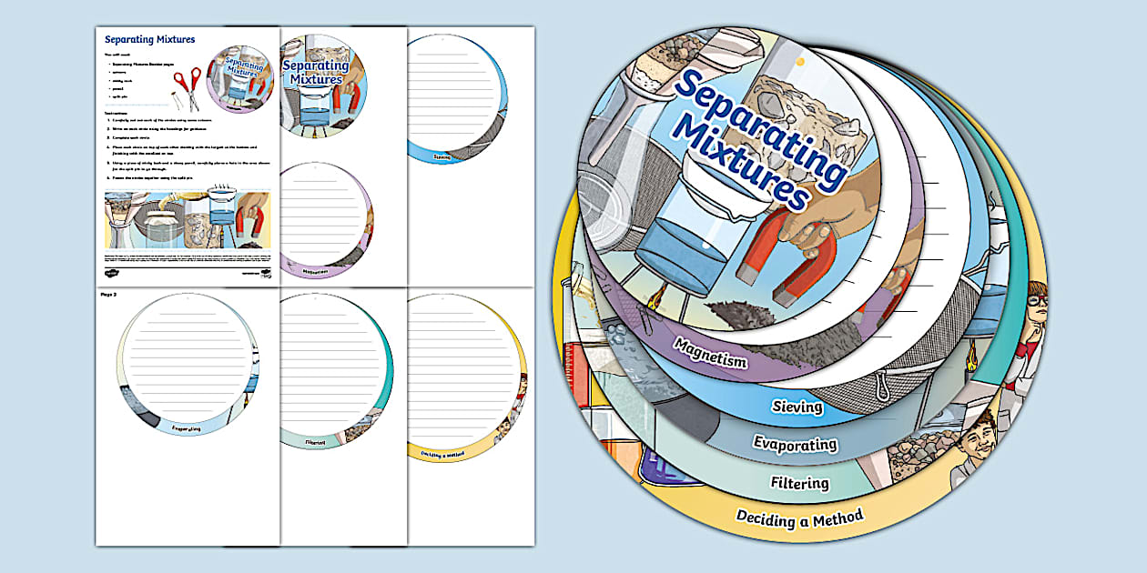 Separating Mixtures Circles Booklet (teacher made) - Twinkl