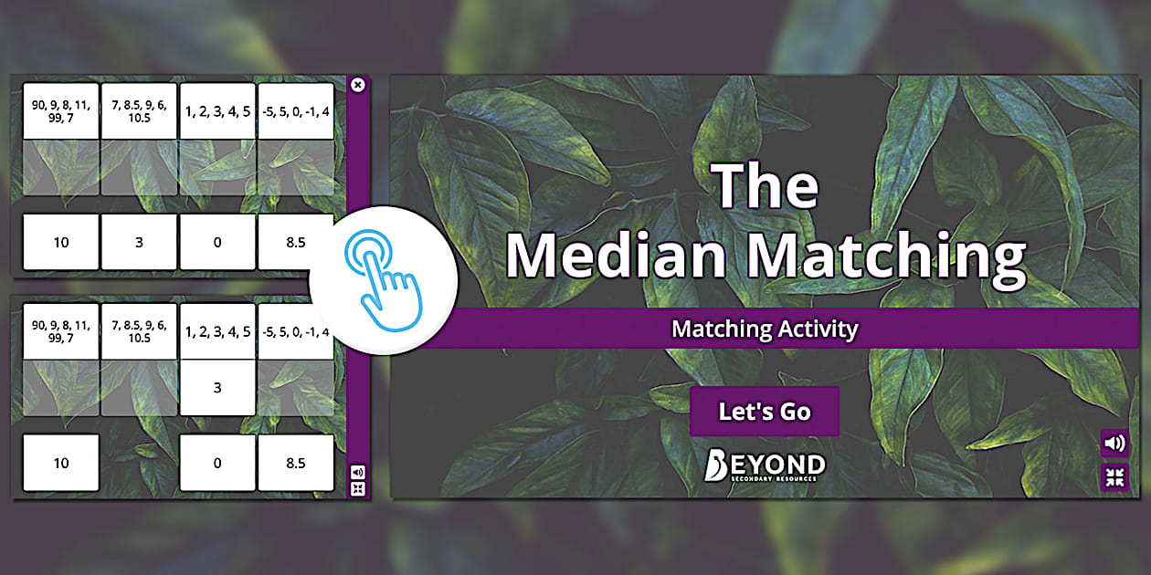 The Median Matching Activity | Statistics | Beyond Maths