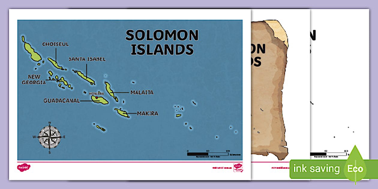 Solomon Islands Map Pack - Twinkl Geography Resources