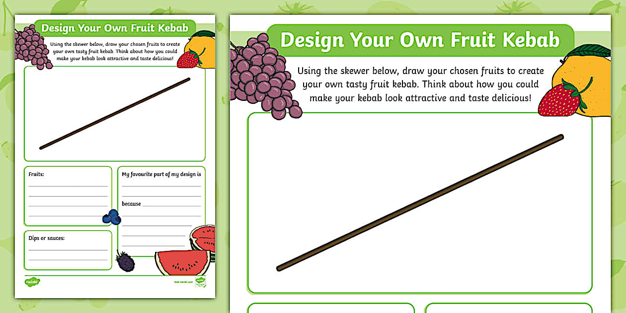 Design Your Own Fruit Kebab,fruit salad,fruit kebab - Twinkl