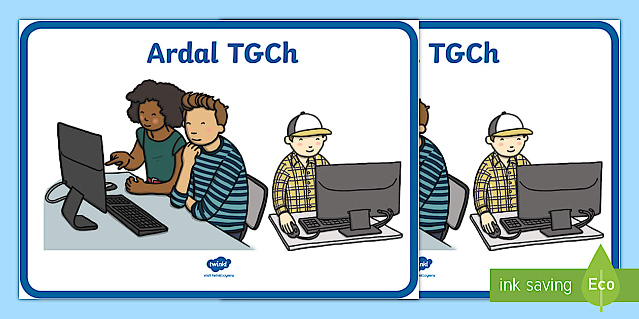Arwydd Ardal TGCh (teacher made) - Twinkl