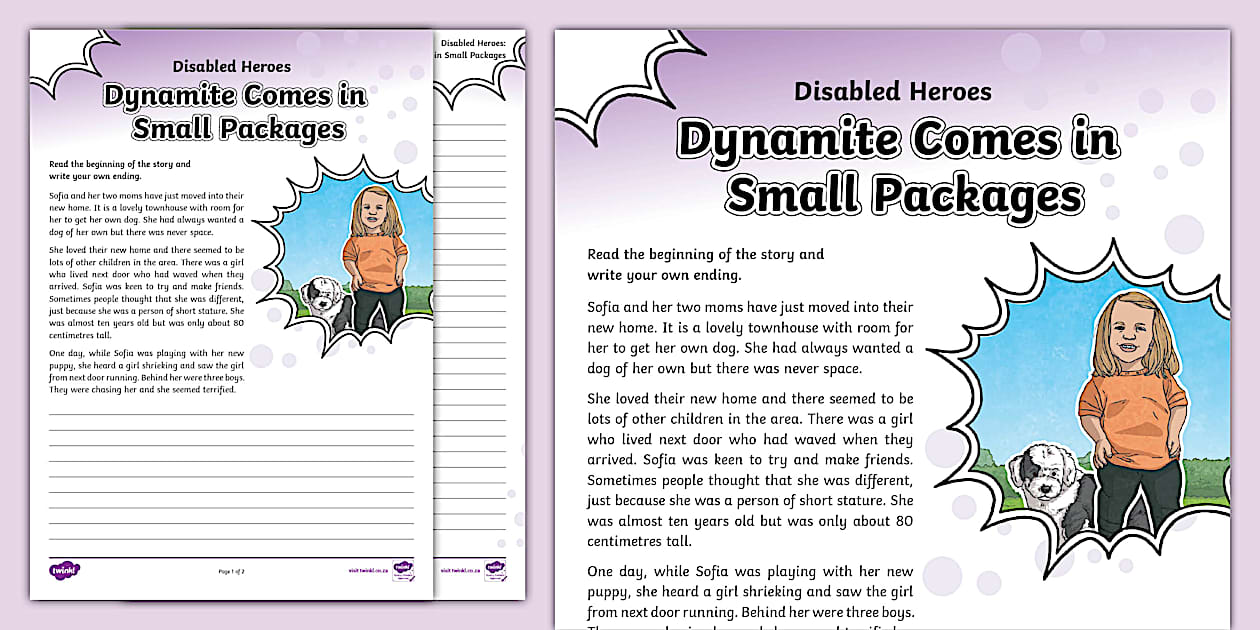 Disabled Heroes: Dynamite Comes in... - Story Activity