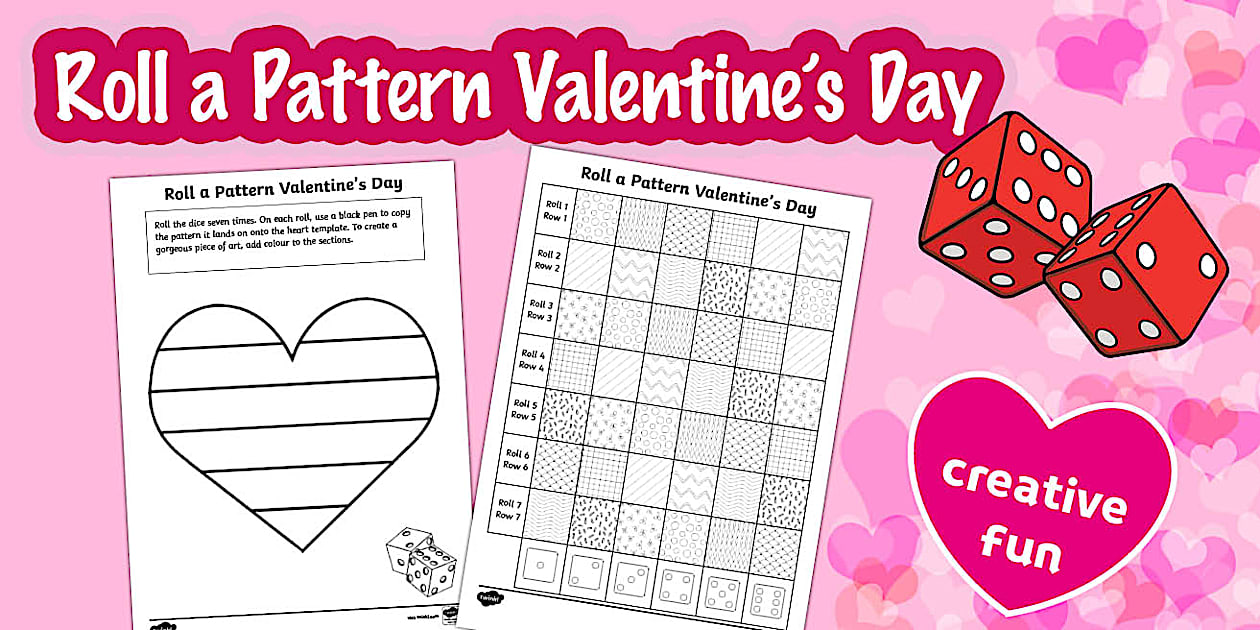 Roll a Pattern Valentine's Day Activity