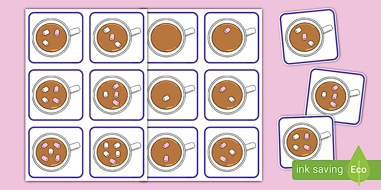 👉 Hot Chocolate Conceptual Subitising Cards 0-5 | Twinkl
