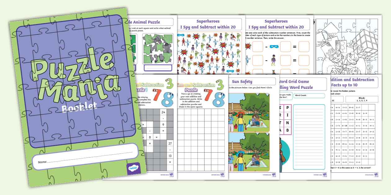 Puzzle Mania Booklet F-2 (teacher made) - Twinkl