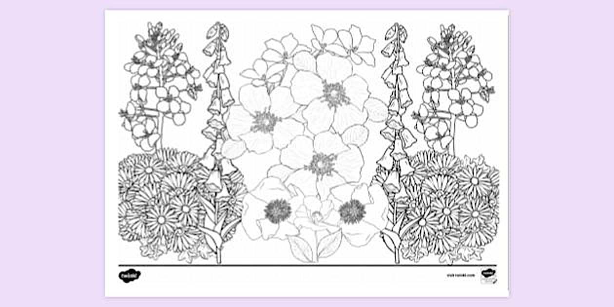 Flower Colouring Page | Colouring Sheets (teacher made)