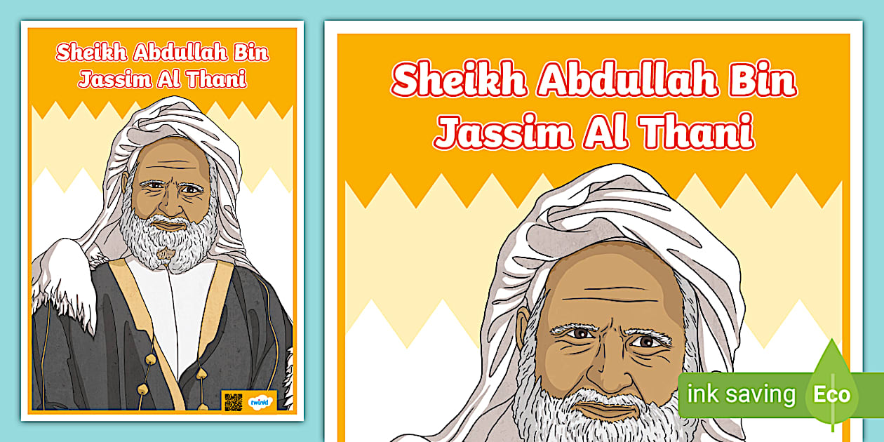 Sheikh Abdullah bin Jassim Al Thani Display Poster - Twinkl