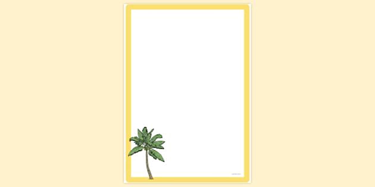 Coconut Tree Page Border | Page Borders | Twinkl Resources